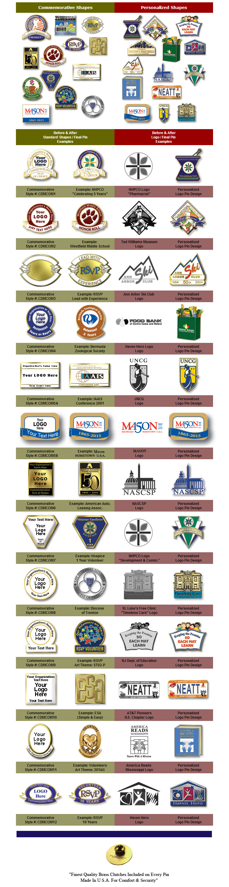 Customized Pins with Your Logo