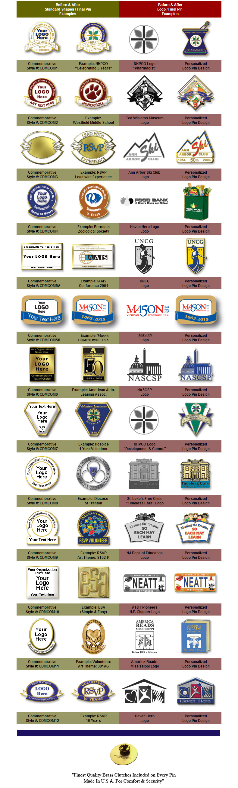 Custom Lapel Pins (Shapes & Designs) - Best Custom Pins