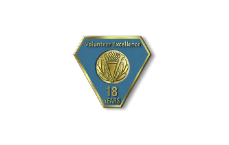 Volunteer Excellence - 18 Year - Best Custom Pins